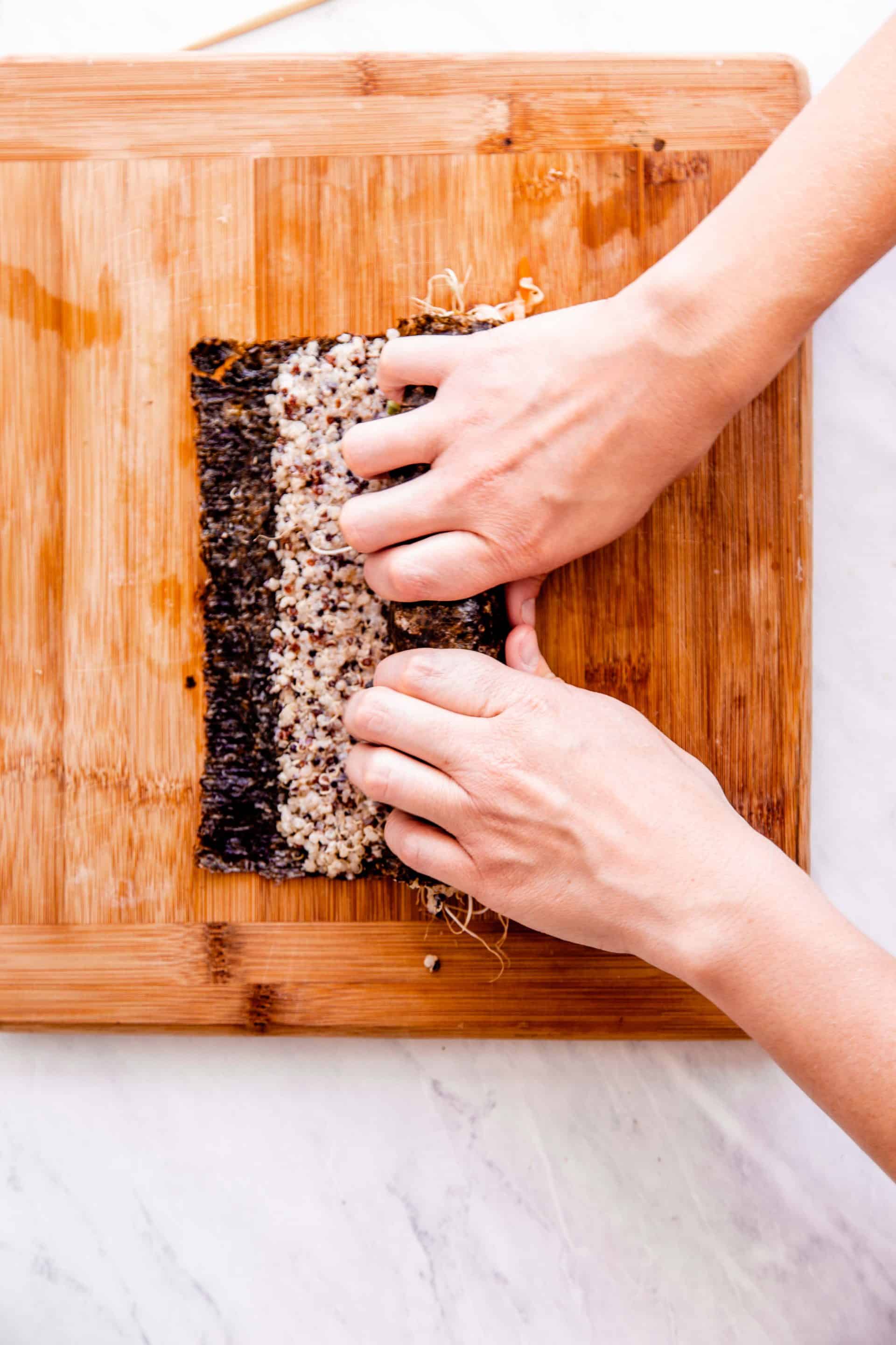 Kimchi Sushi with Sweet Potato and Quinoa • Cultured Guru