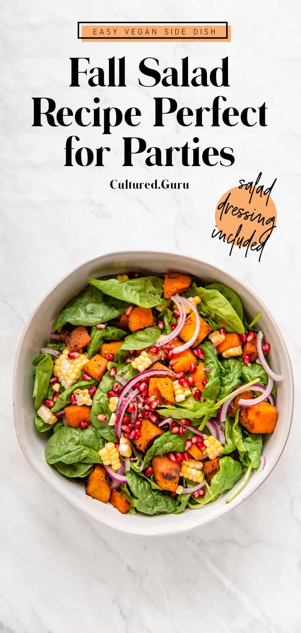 Fall Harvest Salad with Maple Dijon Dressing • Cultured Guru