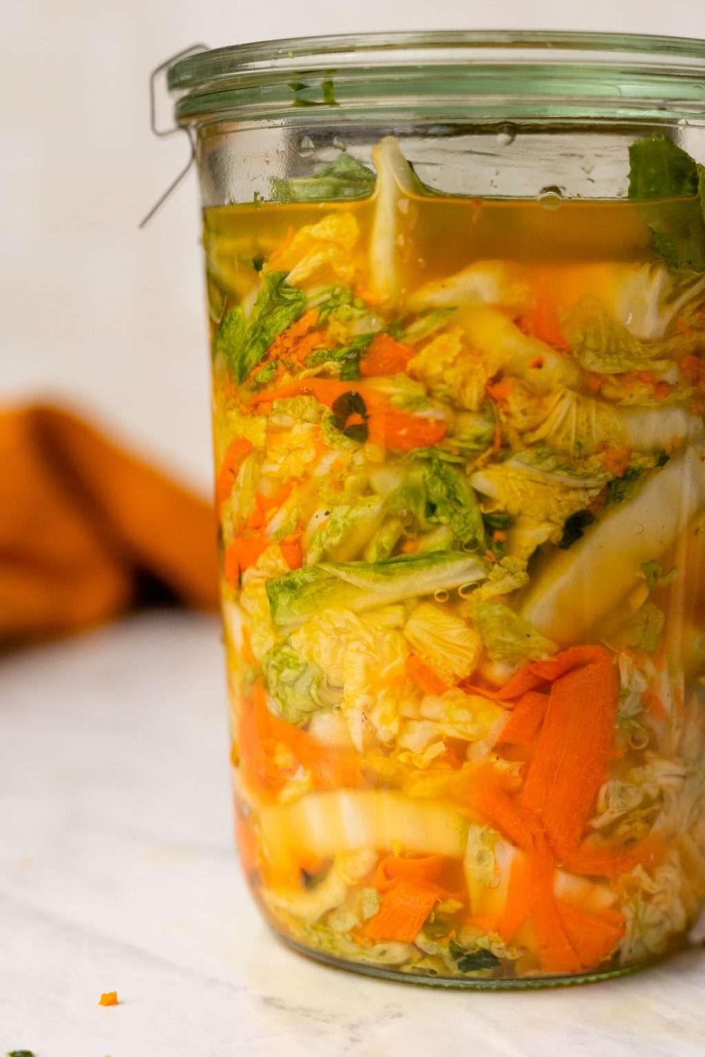 Turmeric Napa Cabbage Sauerkraut • Cultured Guru