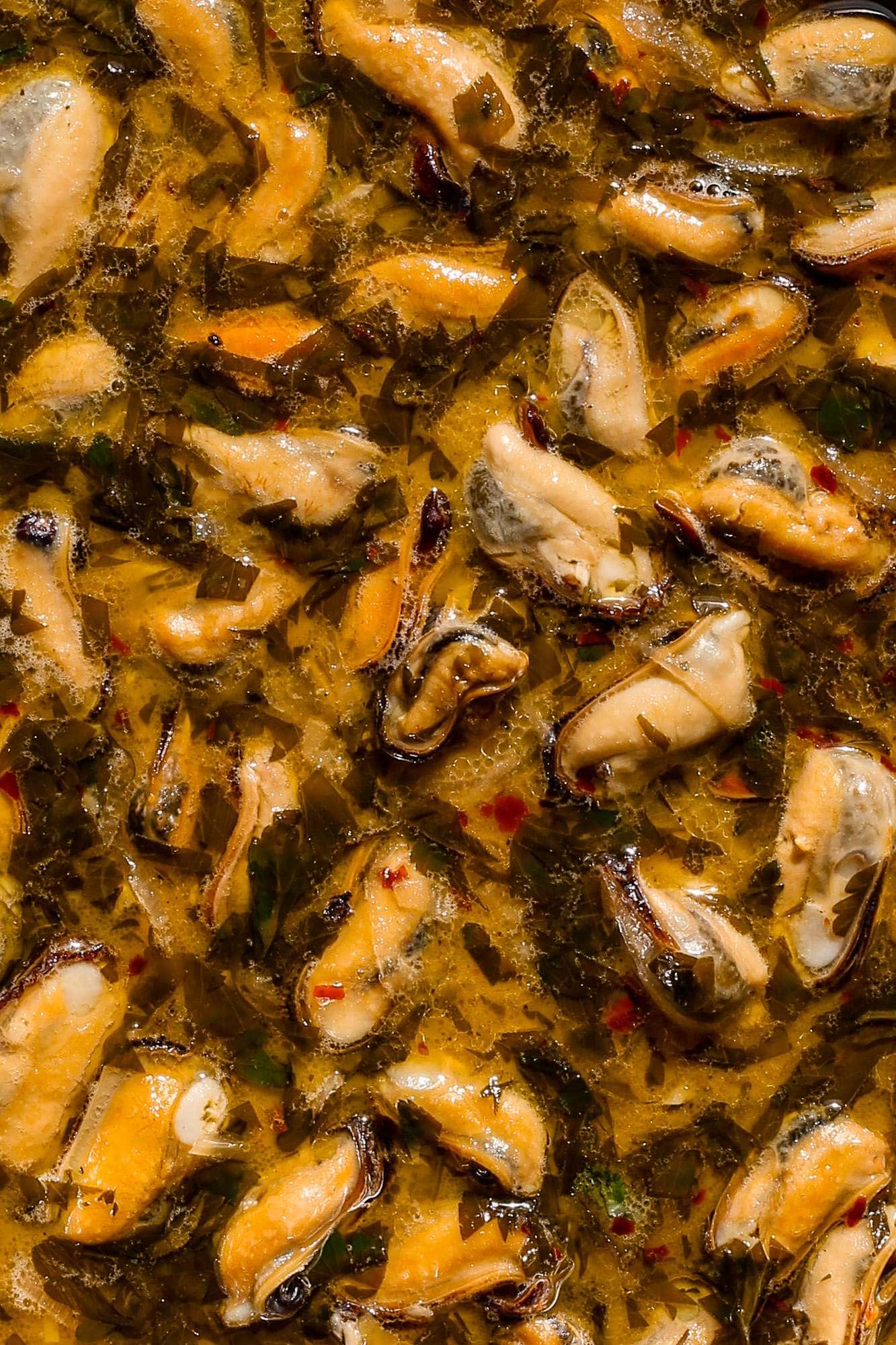 Black Mussels in Fermented Lemon Butter Broth