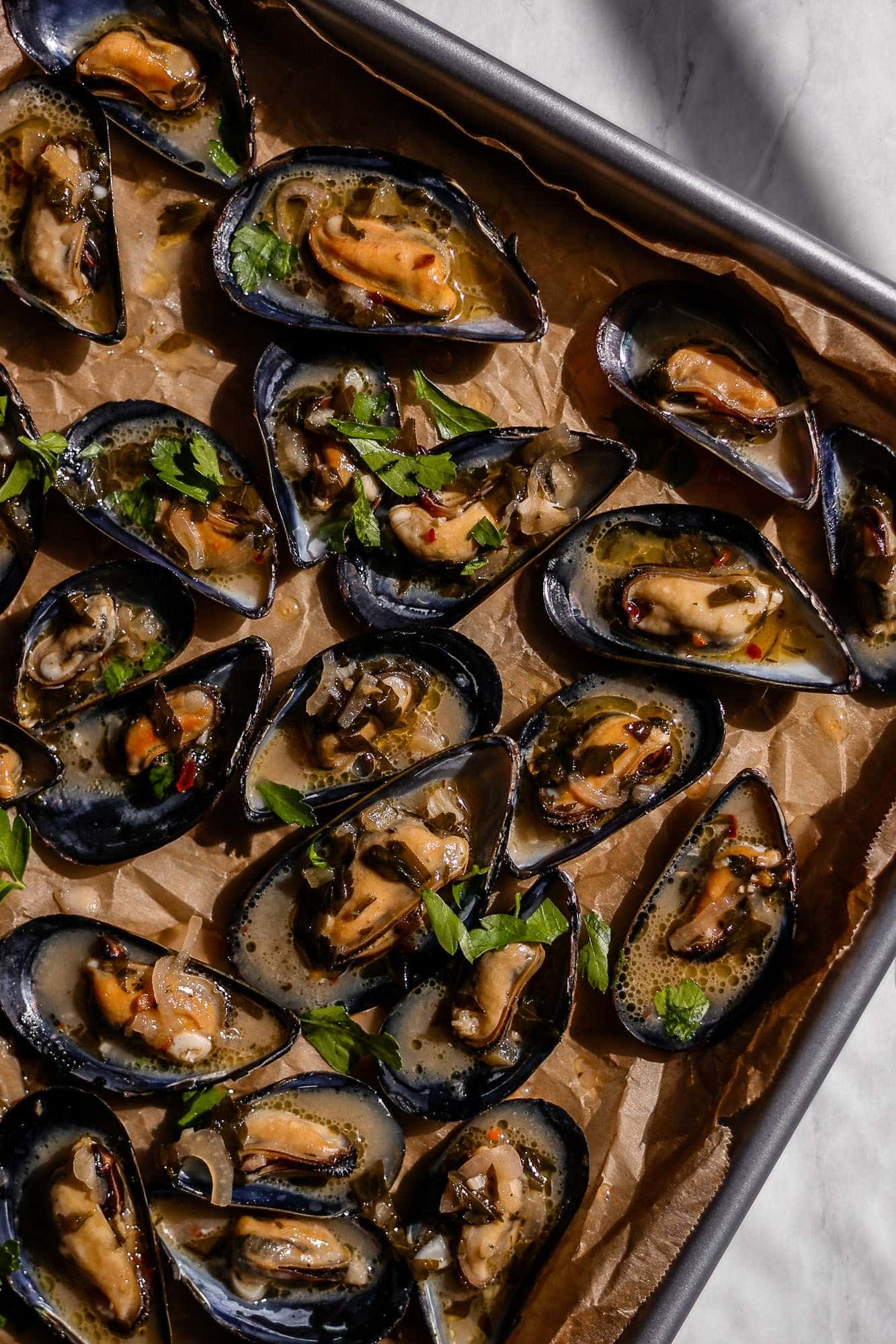 Black Mussels in Fermented Lemon Butter Broth