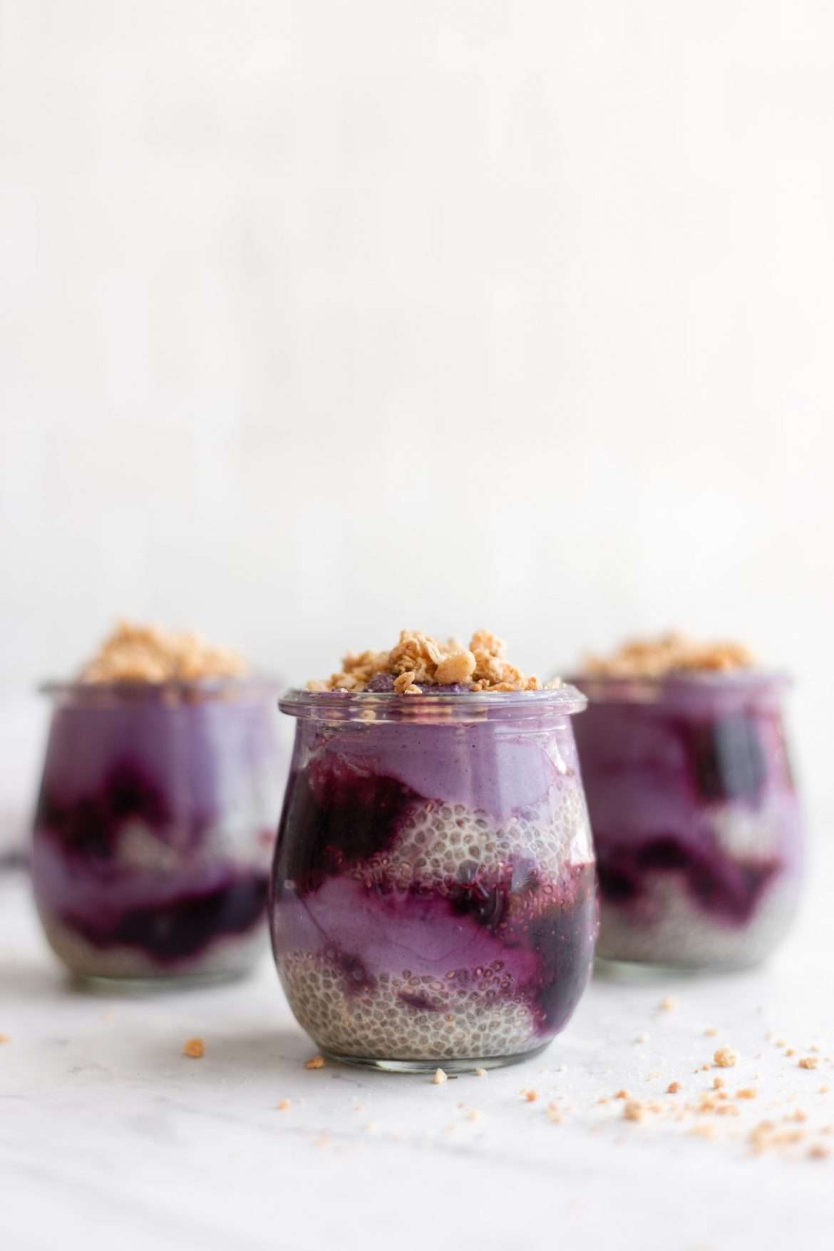 Gluten Free Blackberry Cobbler Chia Pudding • Cultured Guru