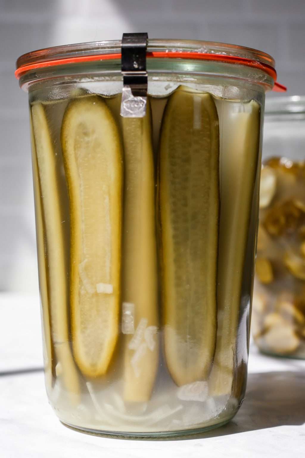 Fermented Cucumbers: Fermenting Sliced Cucumbers Two Ways
