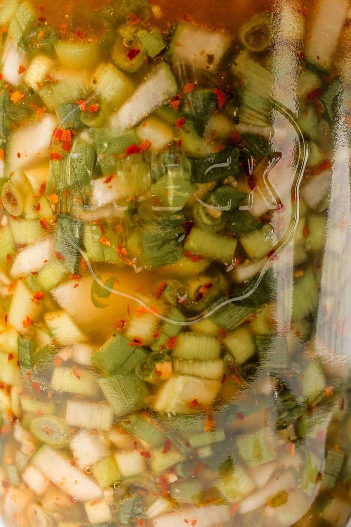 Green Onion Kimchi Inspired Fermented Relish • Cultured Guru