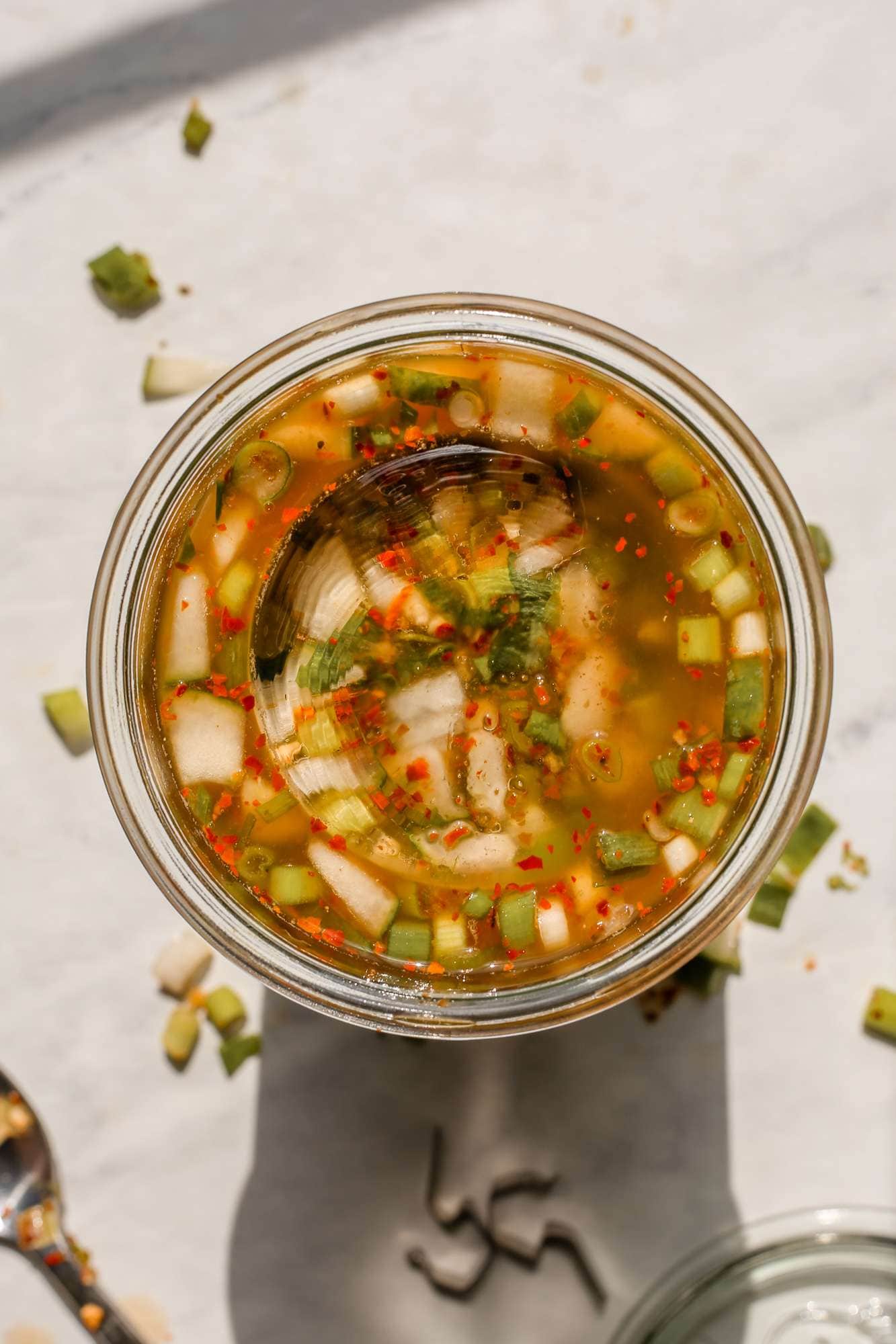 Green Onion Kimchi Inspired Fermented Relish • Cultured Guru