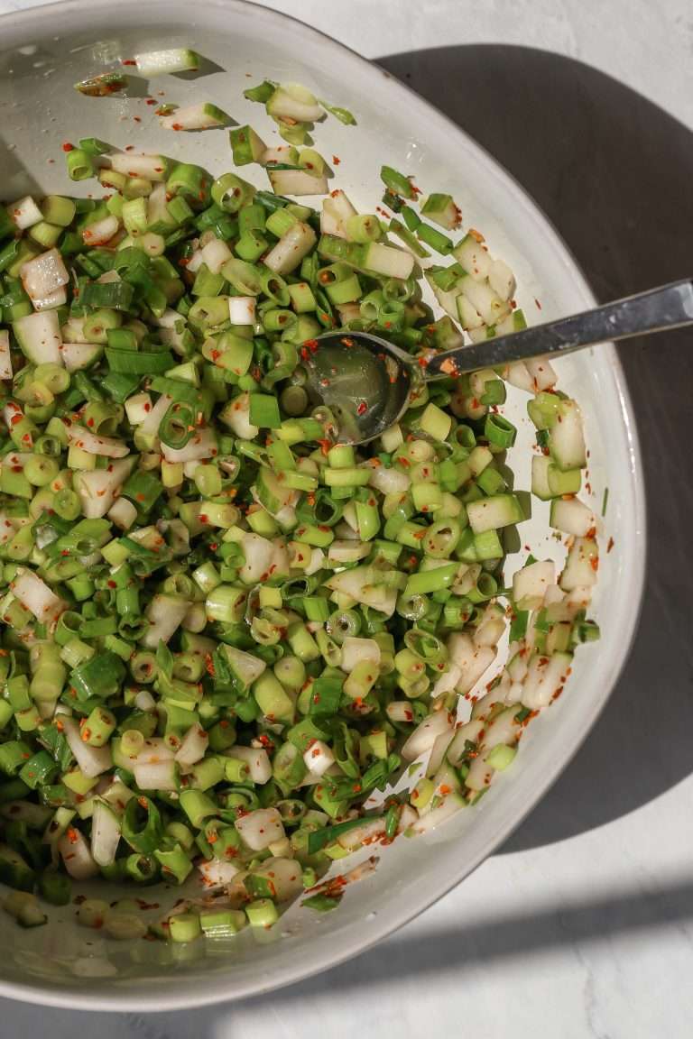 Green Onion Kimchi Inspired Fermented Relish • Cultured Guru