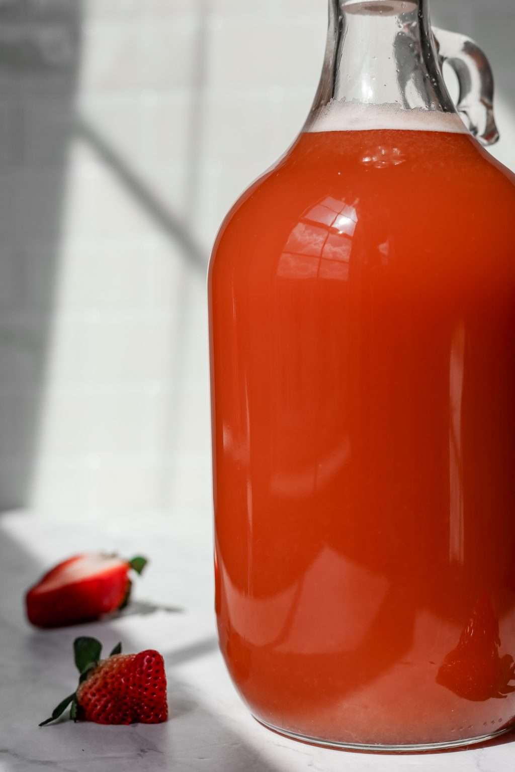 Hard Strawberry Cider Recipe Fermented With Fresh Berries