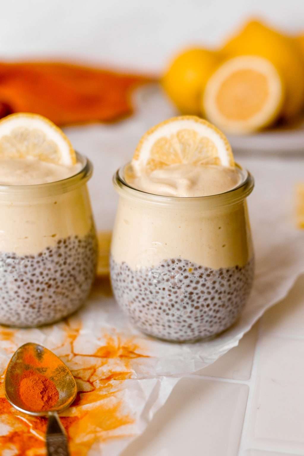 Lemon Cream Chia Pudding Recipe with Oat Milk