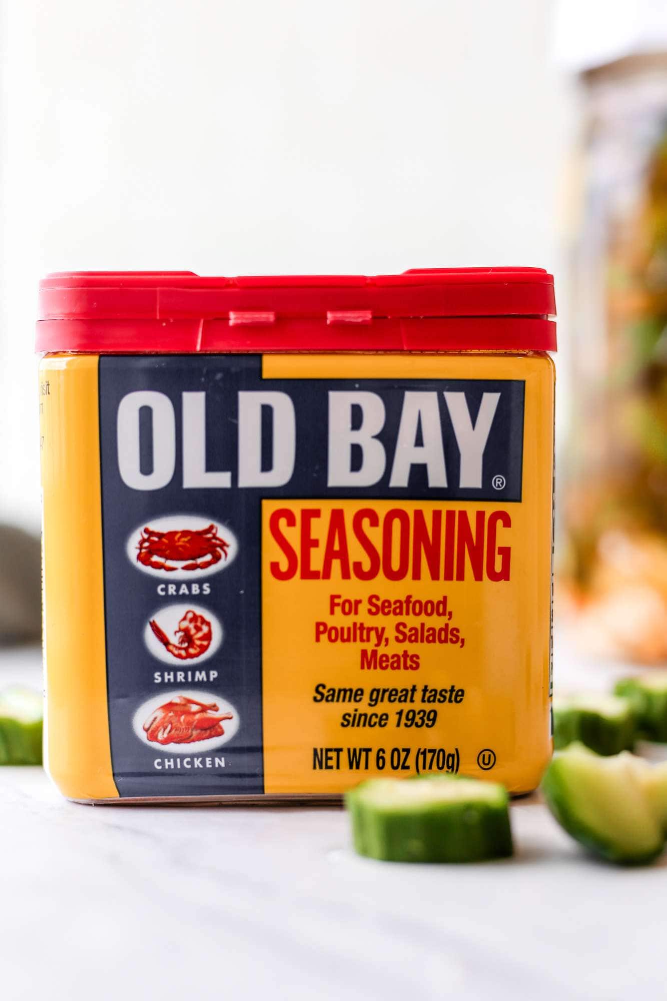 Full Sour Fermented Old Bay Pickles with Crushed Garlic