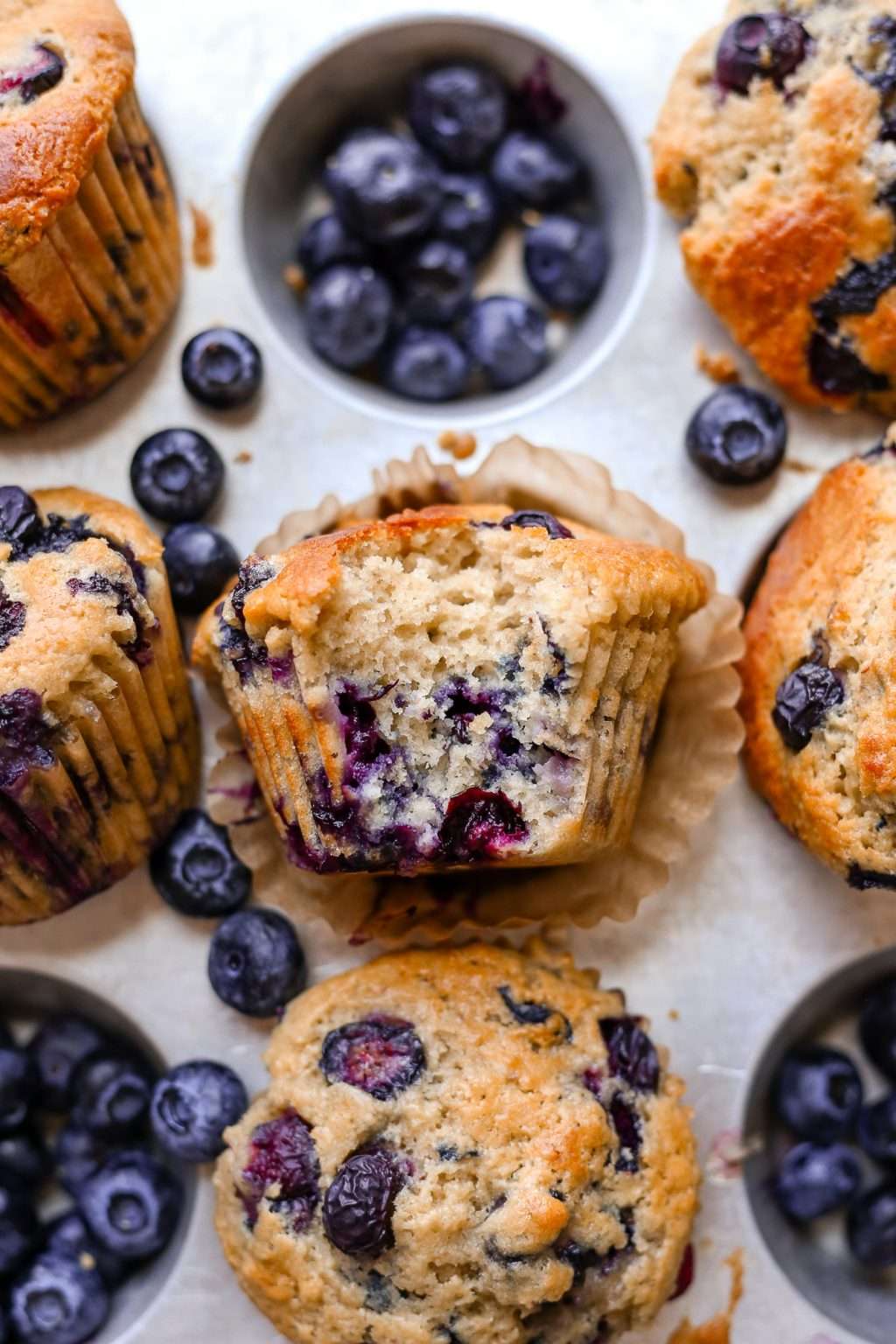 Sourdough Chocolate Protein Muffins with Strawberries