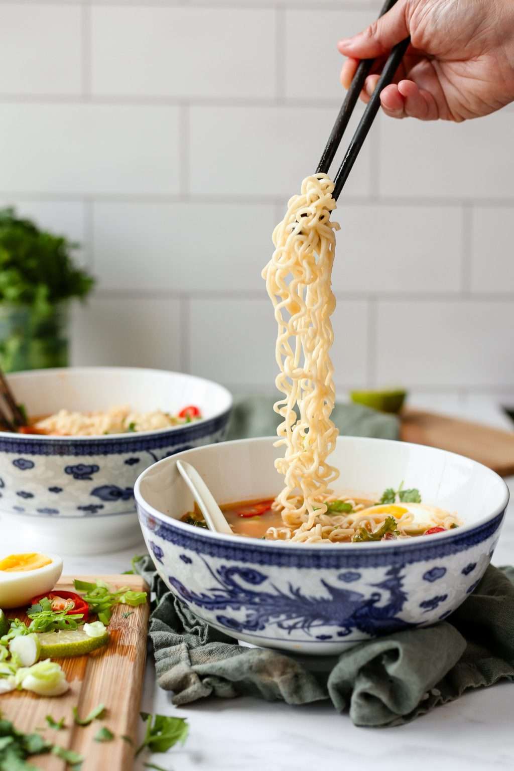 Lime Chili Shrimp Ramen with Nourishing Coconut Broth