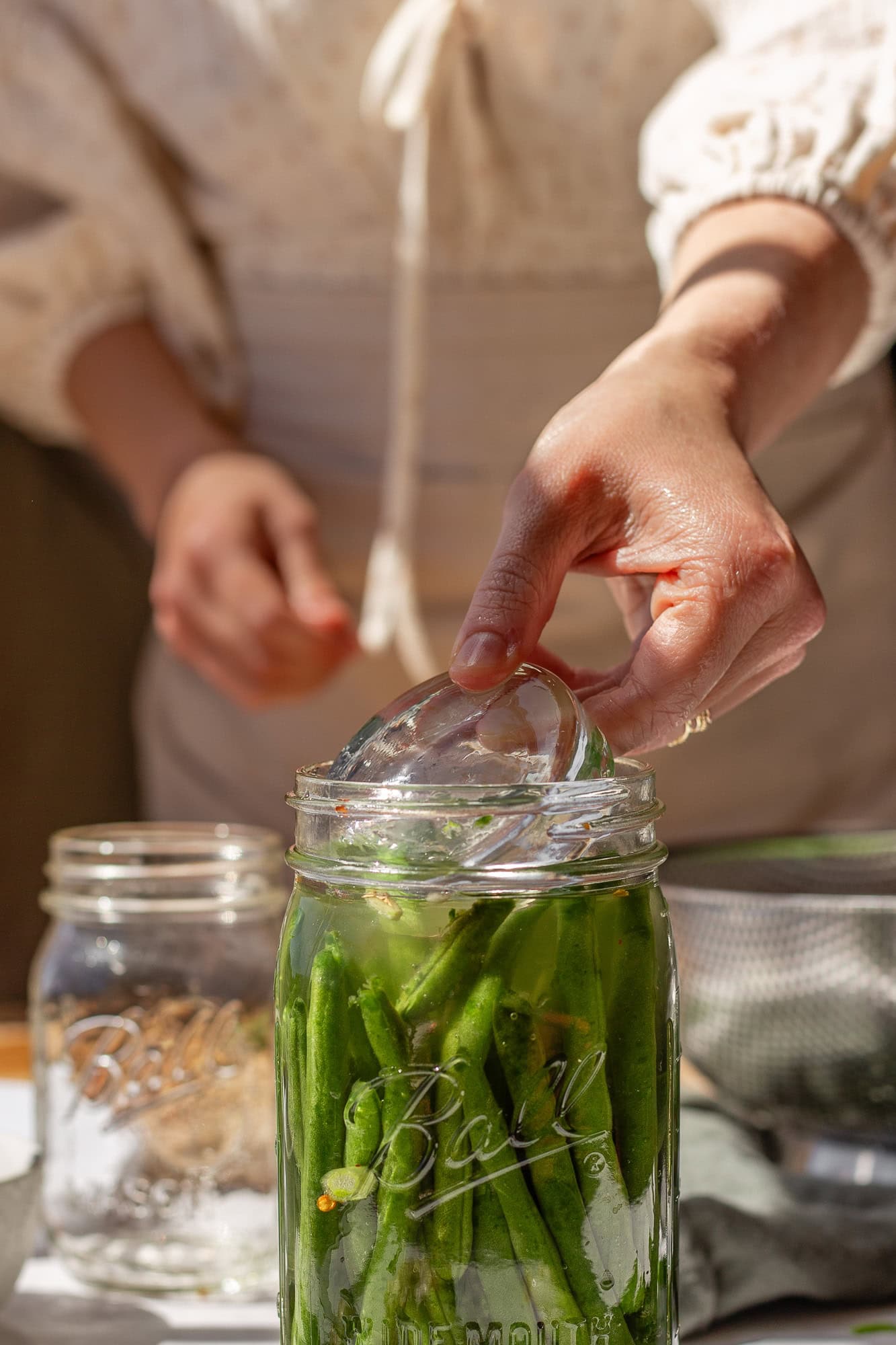 The Best Fermented Green Beans with Ginger and Scallions